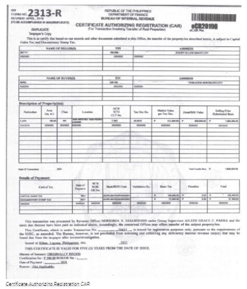 Get a CAR in PH Guide – Business Registration